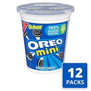 OREO Mini Chocolate Sandwich Cookies, Go-Paks, 12 - 3.5 oz Cups