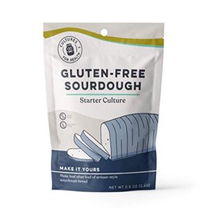 cultures for health gluten free sourdough starter | heirloom dehydrated culture for baking gluten free bread | diy gluten free pasta, pizza dough, pie crust, & more | non-gmo prebiotic sourdough bread