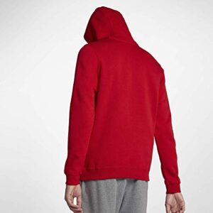 Nike Men's Sportswear Club Pullover Hoodie, University Red/University Red/White, X-Large