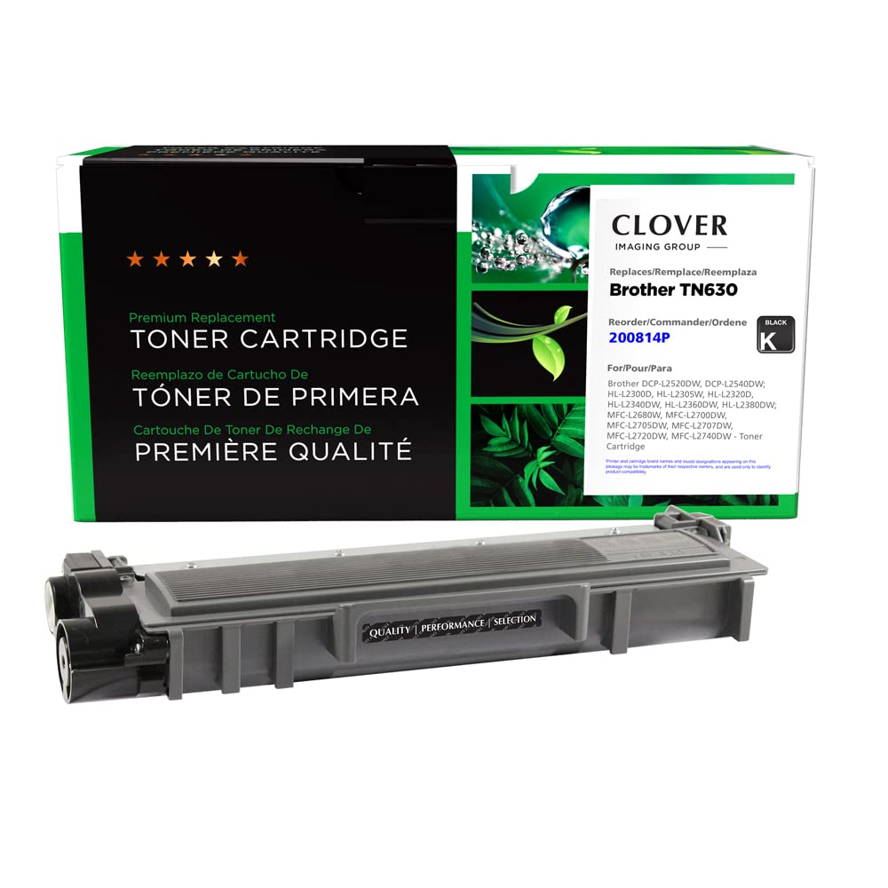 Clover Remanufactured Toner Cartridge for Brother TN630 | Black