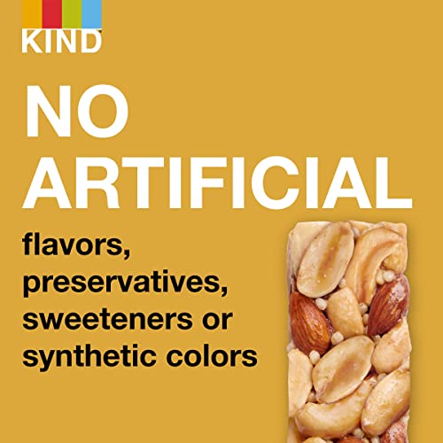 KIND Bars, Honey Roasted Nuts & Sea Salt, Gluten Free, Low Glycemic Index, 1.4oz, 12 Count