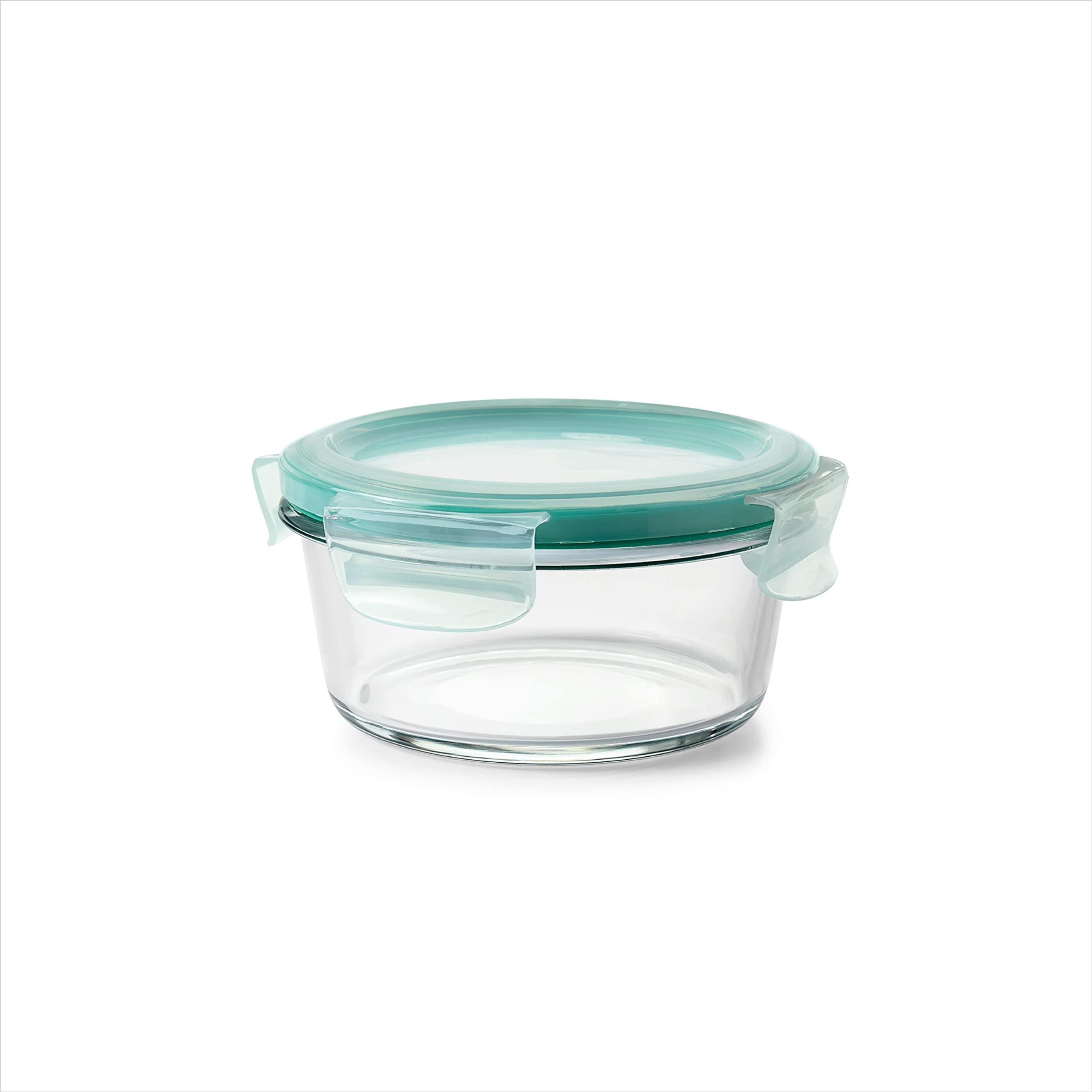 OXO Good Grips 2 Cup Smart Seal Glass Round Food Storage Container, Clear, 1 Count (Pack of 1)