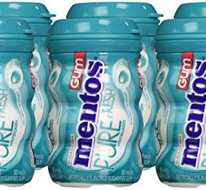 Mentos Pure Fresh Sugar-Free Chewing Gum with Xylitol, Wintergreen, Bulk, 50 Count ( Pack of 6)