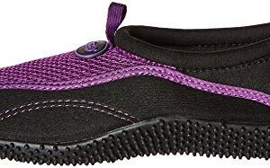 TECS Women's Aquasock Water Shoe (Purple/Black, 7)