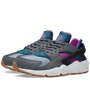 nike air huarache run women's running shoes dark grey/teal 634835-016 (6.5 b(m) us)