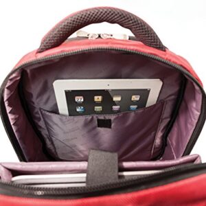 Mobile Edge Smartpack 15.6 Inch Laptop Backpack with Separate Padded Tablet Compartment Crimson Lightweight Red for Men, Women, MEBPSP7, Crimson Red