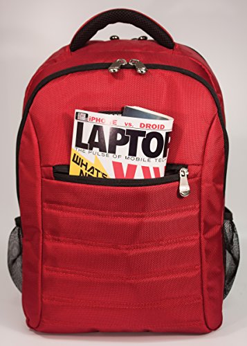 Mobile Edge Smartpack 15.6 Inch Laptop Backpack with Separate Padded Tablet Compartment Crimson Lightweight Red for Men, Women, MEBPSP7, Crimson Red