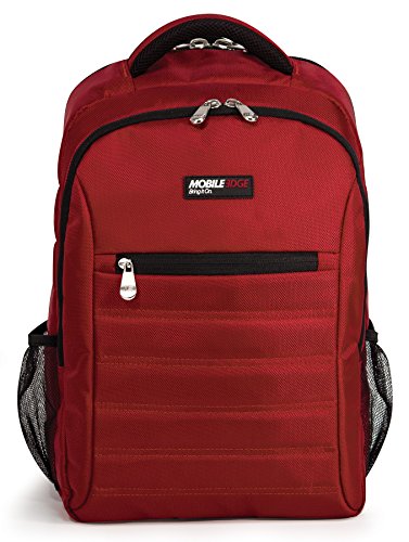 Mobile Edge Smartpack 15.6 Inch Laptop Backpack with Separate Padded Tablet Compartment Crimson Lightweight Red for Men, Women, MEBPSP7, Crimson Red