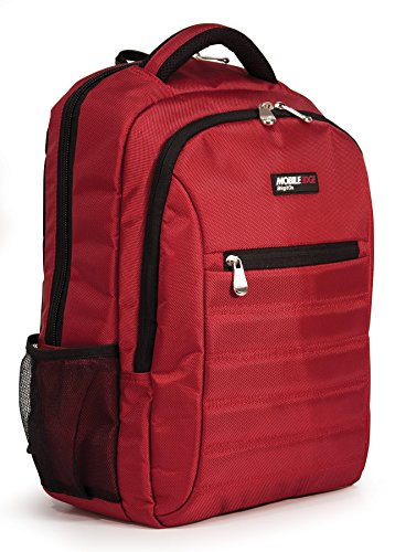 Mobile Edge Smartpack 15.6 Inch Laptop Backpack with Separate Padded Tablet Compartment Crimson Lightweight Red for Men, Women, MEBPSP7, Crimson Red