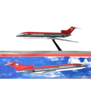 Flight Miniatures Northwest Airlines NWA Boeing (89-03) 727-200 1:200 Scale - Plastic Snap-Fit Model Airplane - Collectible Replica of Northwest Airlines Aircraft - Part #ABO-72720H-006