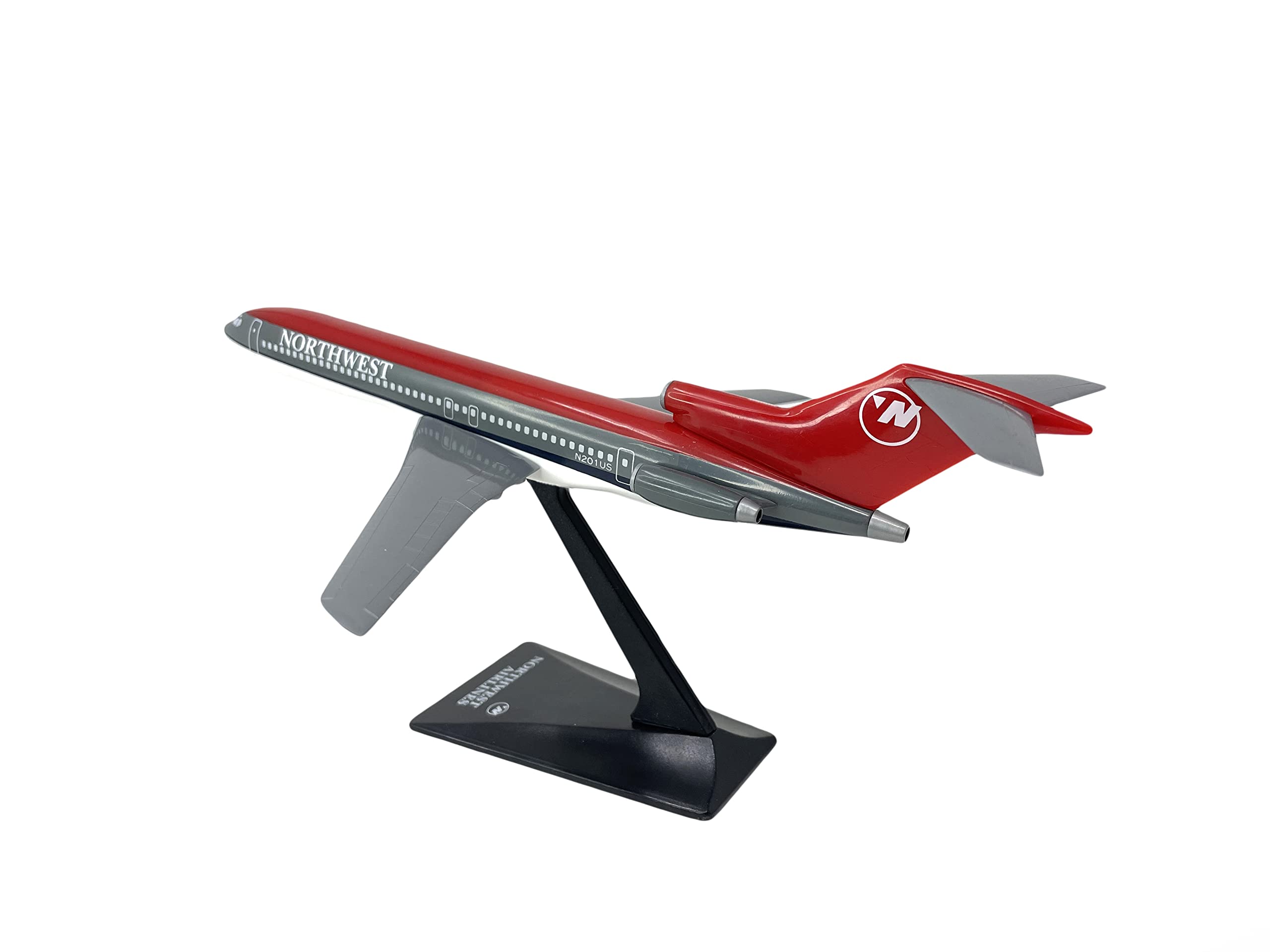 Flight Miniatures Northwest Airlines NWA Boeing (89-03) 727-200 1:200 Scale - Plastic Snap-Fit Model Airplane - Collectible Replica of Northwest Airlines Aircraft - Part #ABO-72720H-006