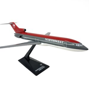 Flight Miniatures Northwest Airlines NWA Boeing (89-03) 727-200 1:200 Scale - Plastic Snap-Fit Model Airplane - Collectible Replica of Northwest Airlines Aircraft - Part #ABO-72720H-006