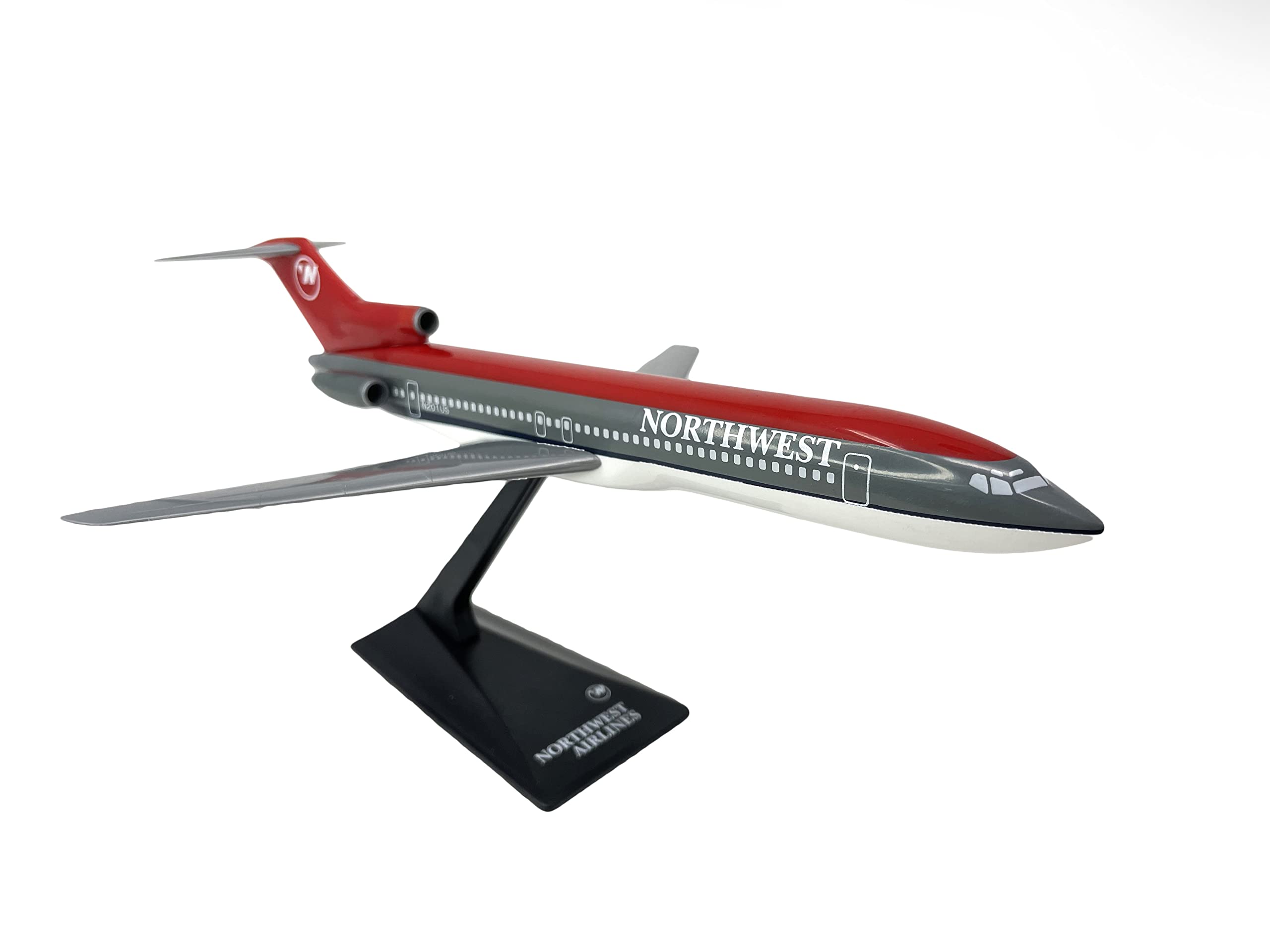 Flight Miniatures Northwest Airlines NWA Boeing (89-03) 727-200 1:200 Scale - Plastic Snap-Fit Model Airplane - Collectible Replica of Northwest Airlines Aircraft - Part #ABO-72720H-006