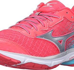 Mizuno Women's Wave Rider 19 Running Shoe, Diva Pink/Capri/Silver, 9 B US