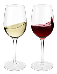 michley unbreakable red wine glasses, 100% tritan plastic shatterproof wine goblets, bpa-free, dishwasher-safe 12.5 oz, set of 2