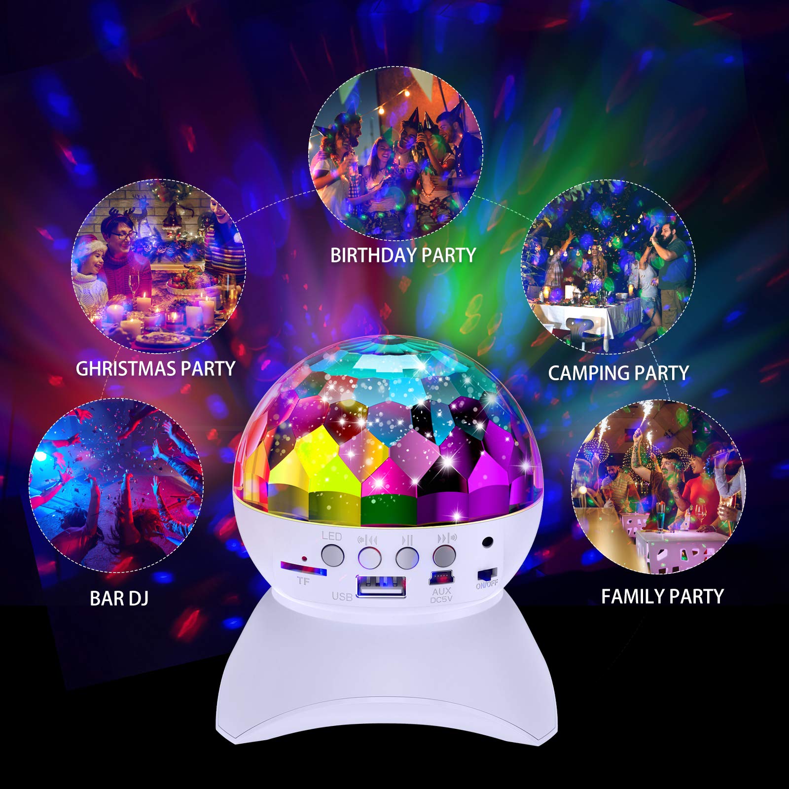 Disco Ball Home Party Light Show Speaker