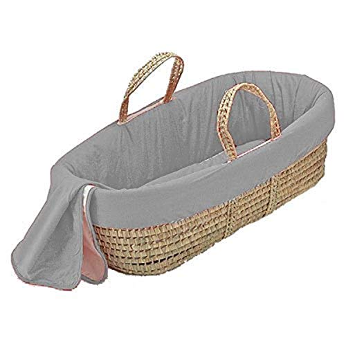 bkb Solid Color Moses Basket, Grey