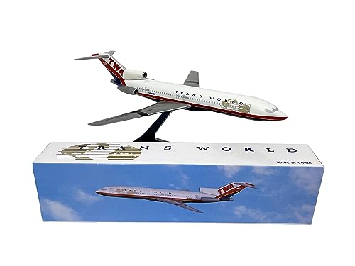 Flight Miniatures TWA (95-01) 727-200 Trans World Airline 1:200 Scale - Plastic Snap-Fit Model Airplane - Collectible Replica of TWA Trans World Airline Part #ABO-72720H-022