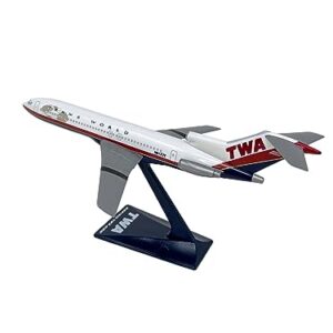 Flight Miniatures TWA (95-01) 727-200 Trans World Airline 1:200 Scale - Plastic Snap-Fit Model Airplane - Collectible Replica of TWA Trans World Airline Part #ABO-72720H-022