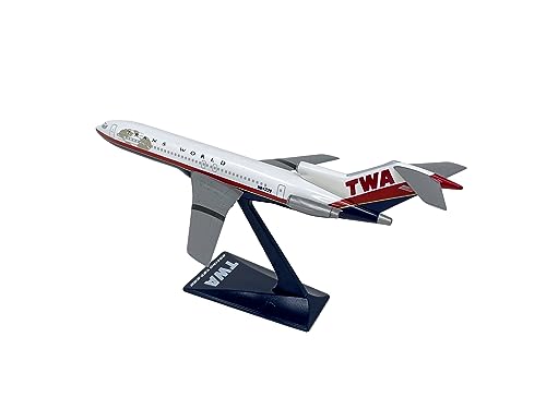 Flight Miniatures TWA (95-01) 727-200 Trans World Airline 1:200 Scale - Plastic Snap-Fit Model Airplane - Collectible Replica of TWA Trans World Airline Part #ABO-72720H-022