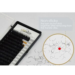 LASHVIEW Eyelash Extensions,Individual Lashes, Premium Single &Classic Lashes,0.15 Thickness C Curl 8-15mm Mixed Tray,Natural Semi Permanent Eyelashes,Soft Application-Friendly, Lashes