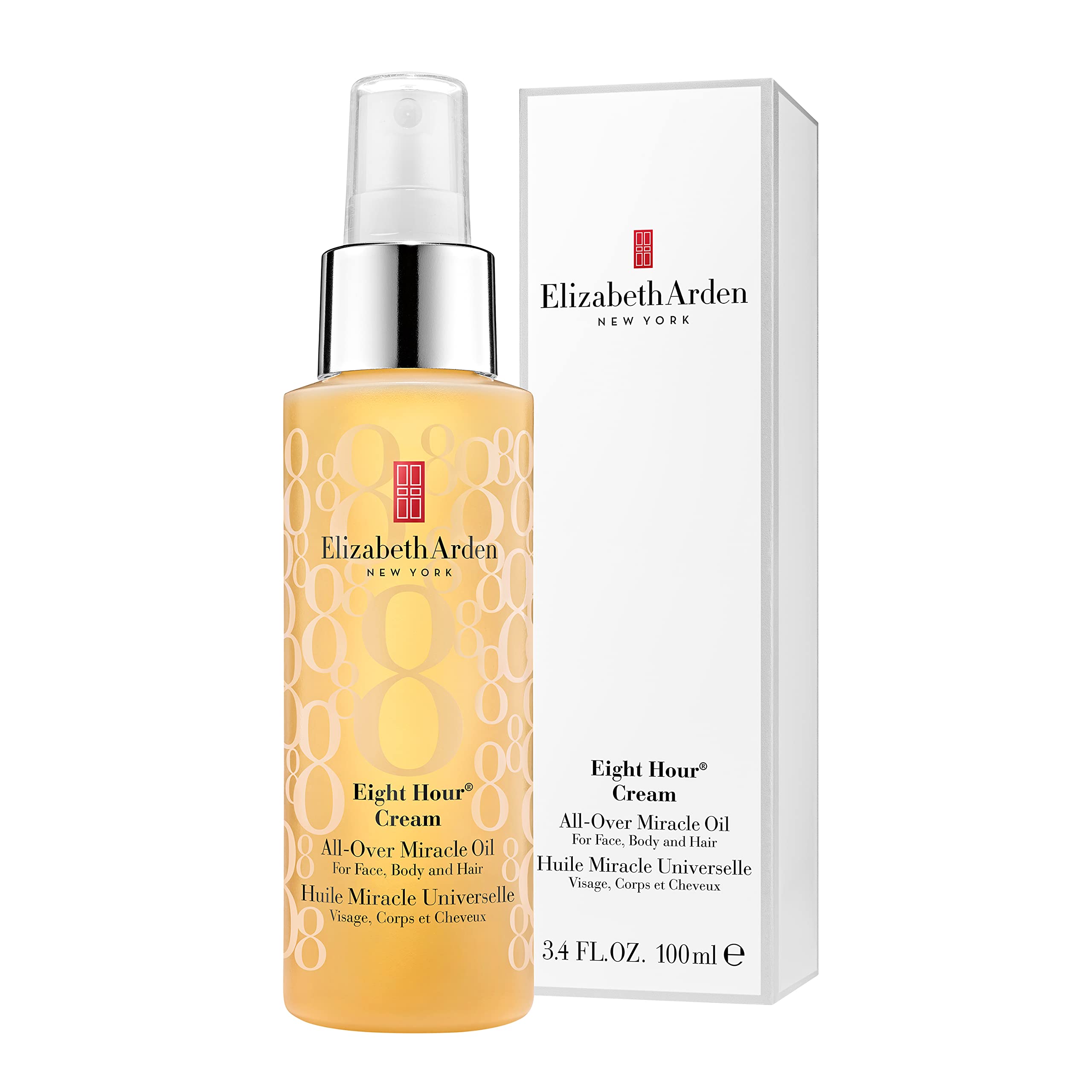 Elizabeth Arden Eight Hour Cream, All-Over Miracle Oil, Face, Body & Hair Oil, 3.4 Oz