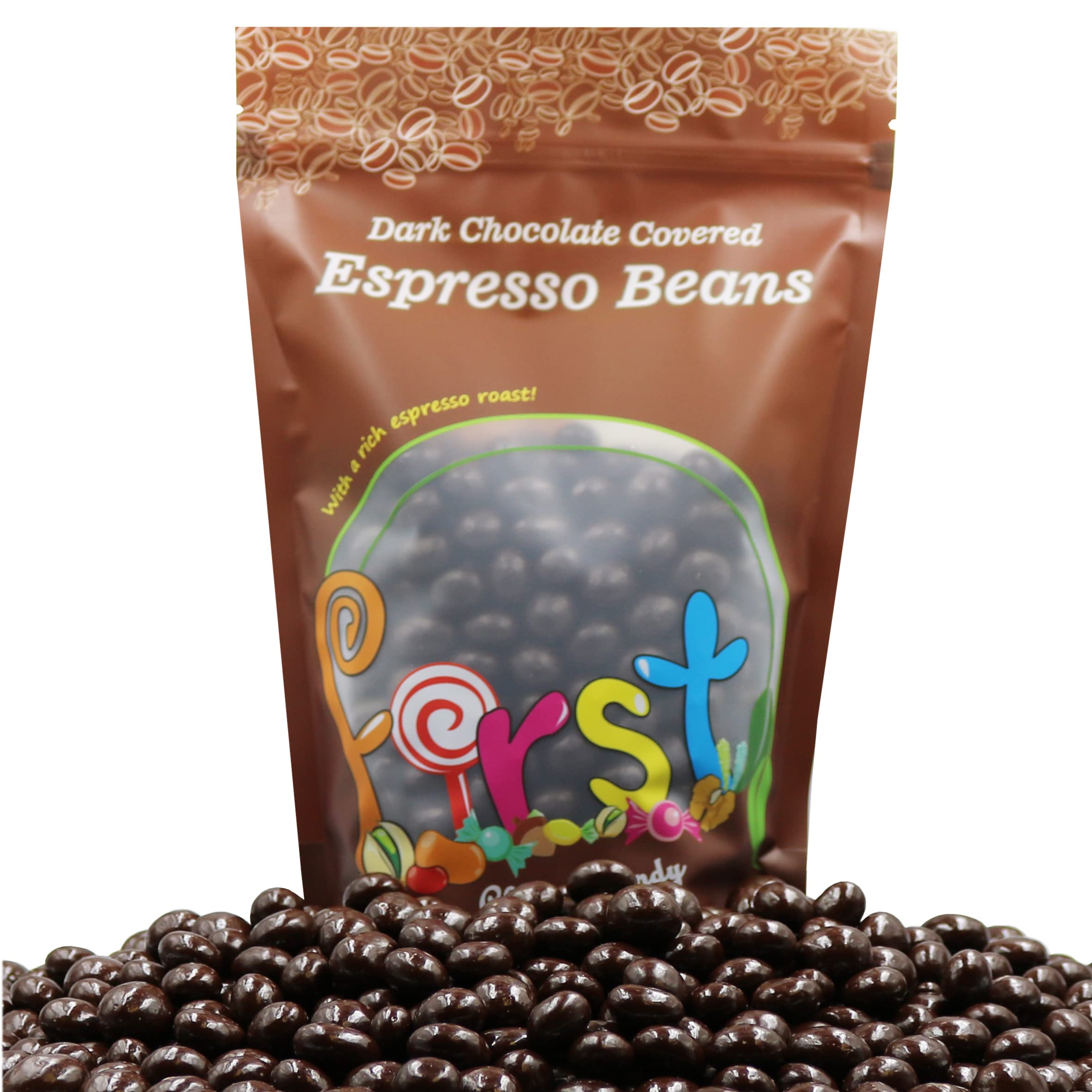 Dark Chocolate Covered Roasted Espresso Coffee Beans 2 Pound