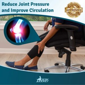 Desk Jockey Foot Rest for Under Desk - Therapeutic Grade Memory Foam Cushion Footrest for Office, Home and Travel– Boosts Blood Circulation and Keeps Sore Feet Warm