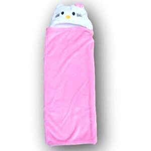 Hooded Toddler Blanket | Plush Soft Animal Baby or Infant Hoodie Blankie 36x27 + Hood (Light Pink)