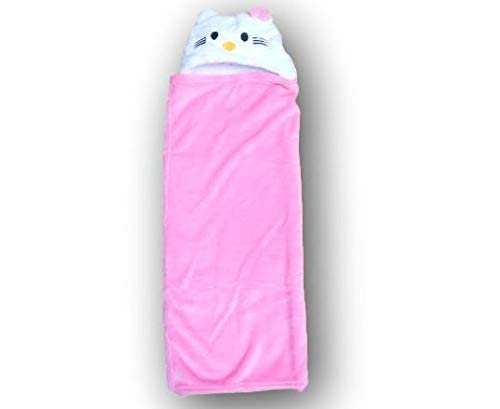 Hooded Toddler Blanket | Plush Soft Animal Baby or Infant Hoodie Blankie 36x27 + Hood (Light Pink)