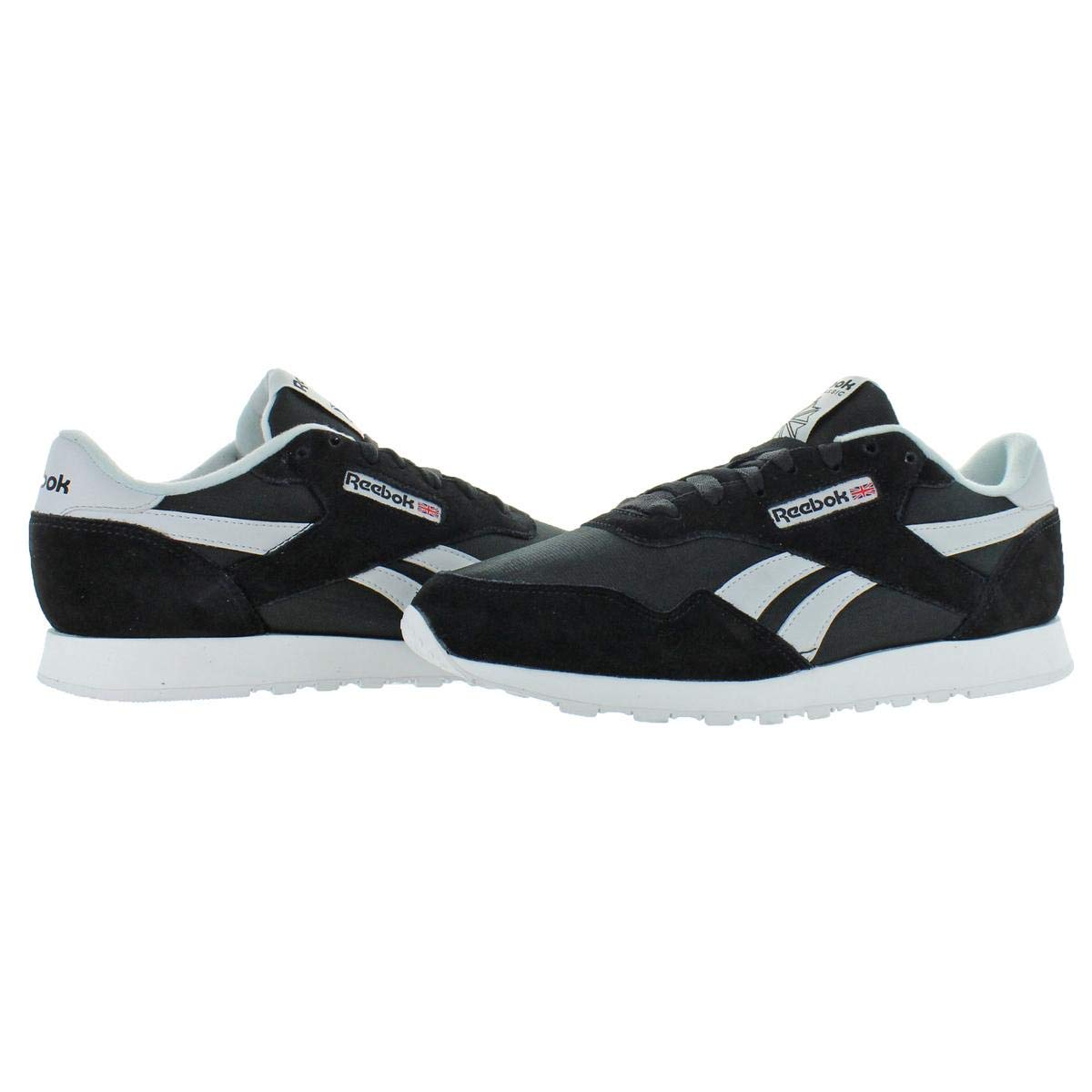 Reebok Women's Royal Nylon Walking Shoe, Black/Black/White, 12 M US