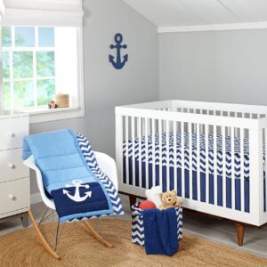 Little Love by NoJo Separates Collection Solid Crib Skirt, Navy