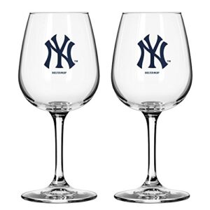 MLB New York Yankees Game Day Wine Glass, 12-ounce, 2-Pack