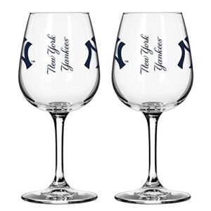 MLB New York Yankees Game Day Wine Glass, 12-ounce, 2-Pack