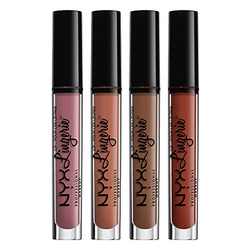 NYX PROFESSIONAL MAKEUP Lip Lingerie Matte Liquid Lipstick - Exotic, Warm Mahogany Red