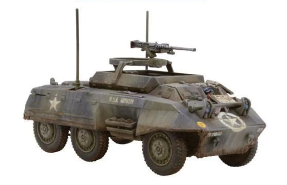 Bolt Action American M8/M20 Greyhound Scout Car 1:56 WWII Military Wargaming Plastic Model Kit