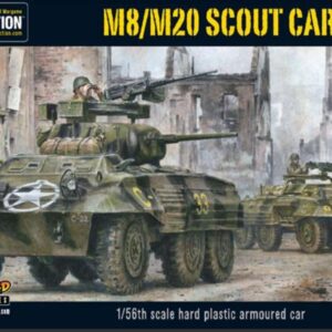 Bolt Action American M8/M20 Greyhound Scout Car 1:56 WWII Military Wargaming Plastic Model Kit