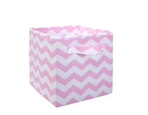 little love by nojo separates collection chevron nursery organizer, pink/white