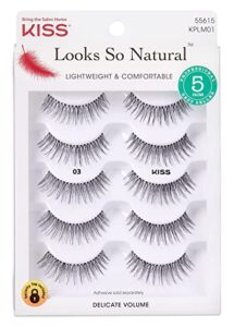 kiss looks so natural lashes #03 lightweight & comfortable (pack of 6)