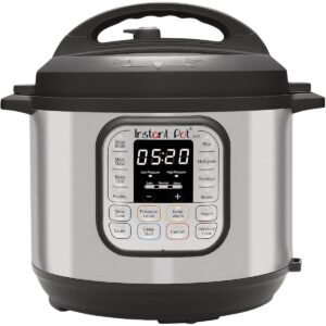 instant pot duo 7-in-1 electric pressure cooker, slow cooker, rice cooker, steamer, sauté, yogurt maker, warmer & sterilizer, includes app with over 800 recipes, stainless steel, 8 quart