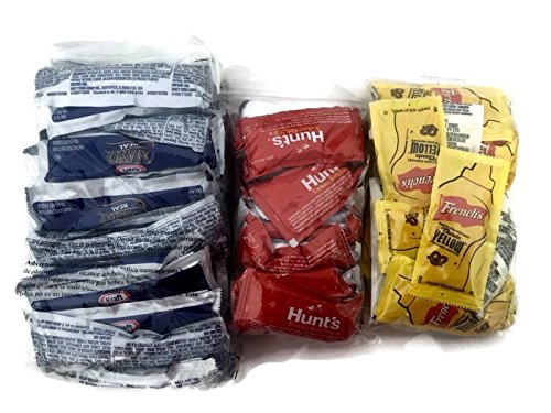 Mayo, Ketchup, & Mustard On-the-go Condiment Combo - 25 Packets of Each