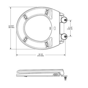 DELTA FAUCET Rubber Limited 803902-N-WH Sanborne Round Nightlight Toilet Seat with Slow Close and Quick-Release, White