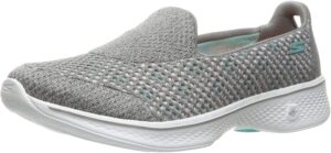 skechers performance women's go walk 4 kindle slip-on walking shoe,gray,10 m us