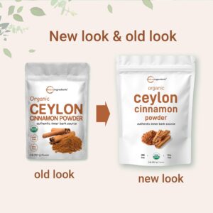 Organic Ceylon Cinnamon Powder, 2lbs | Premium Sri Lanka Cinnamon for Spice & Seasoning | Great for Baking, Cooking & Drinks | Additive Free, Non-GMO, Bulk Supply