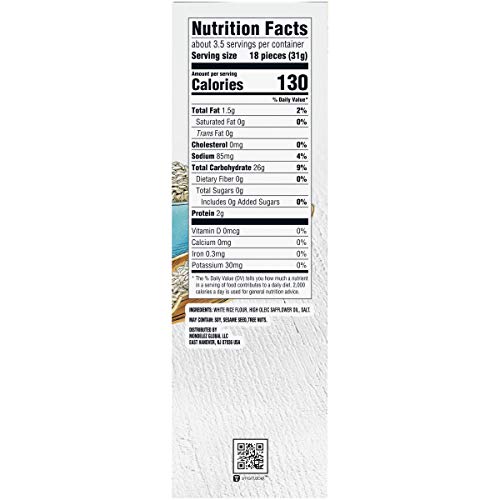 Good Thins Simply Salt Rice Snacks Gluten Free Crackers, 3.5 Ounce (Pack of 12)