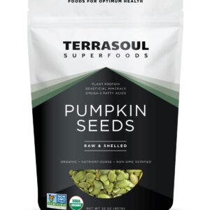 Terrasoul Superfoods Organic Pumpkin Seeds, 2 Lbs - Premium Quality, Shelled, Raw, Unsalted