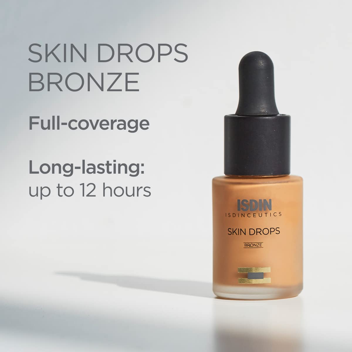 ISDIN Skin Drops, Face and Body Makeup Lightweight and High Coverage Foundation, Bronze Shade for Medium Skin Tone…