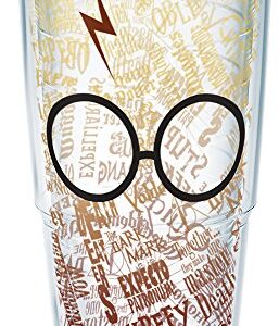 Tervis Made in USA Double Walled Harry Potter - Glasses and Scar Insulated Tumbler Cup Keeps Drinks Cold & Hot, 24oz, Classic