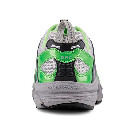 Dr. Comfort Refresh Women's Therapeutic Diabetic Extra Depth Shoe: Grey/Lime 10 Wide (C-D)