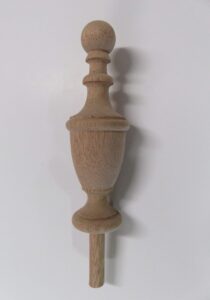 wood finial-cherry-oak-maple-walnut-mahogany-bed post #62 (mahogany)